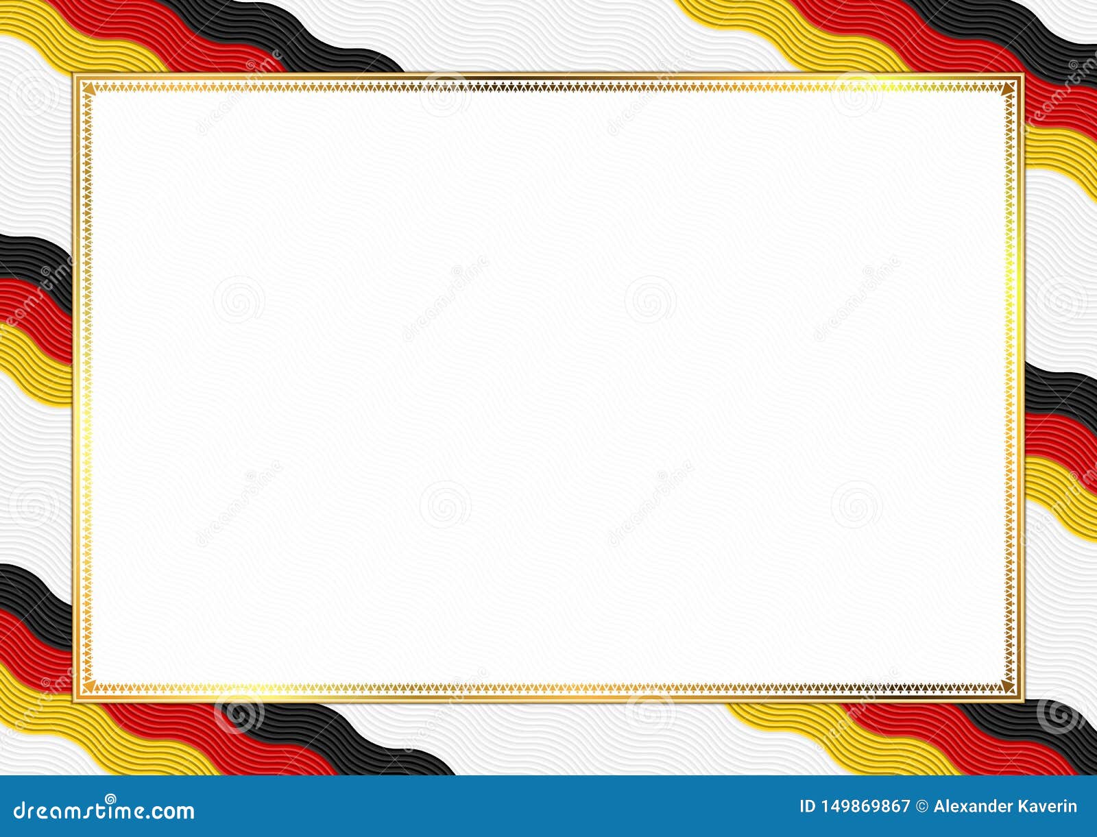 Border Made with Germany National Colors Stock Vector - Illustration of ...