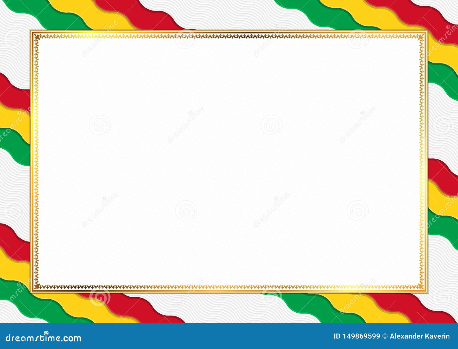 Border Made with Guyana National Colors Stock Vector - Illustration of ...