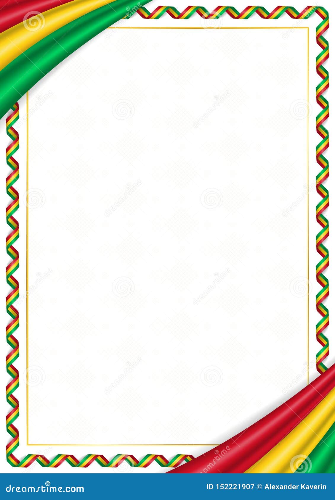 Border Made with Guyana National Colors Stock Vector - Illustration of ...