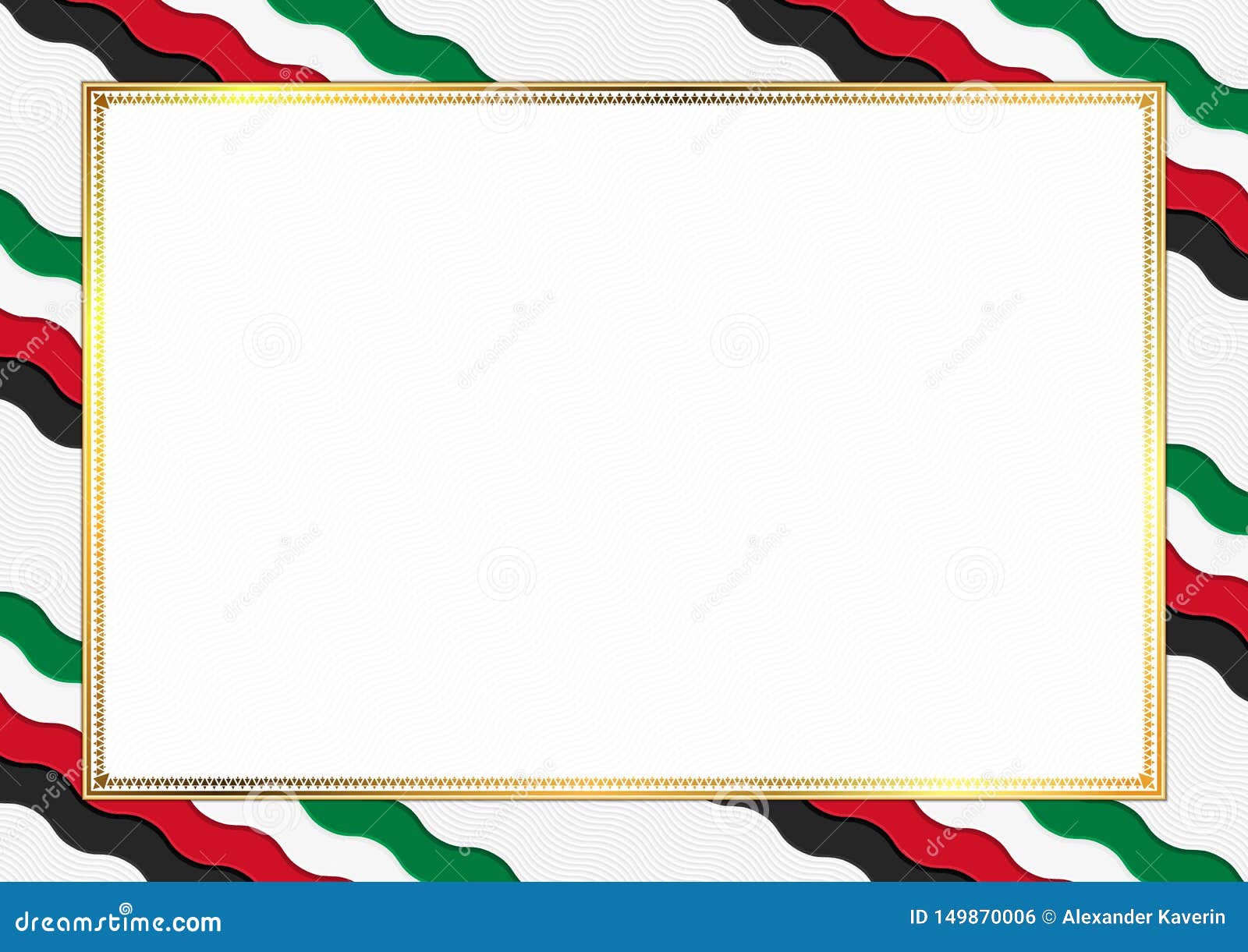 Border Made with Kuwait National Colors Stock Vector - Illustration of ...