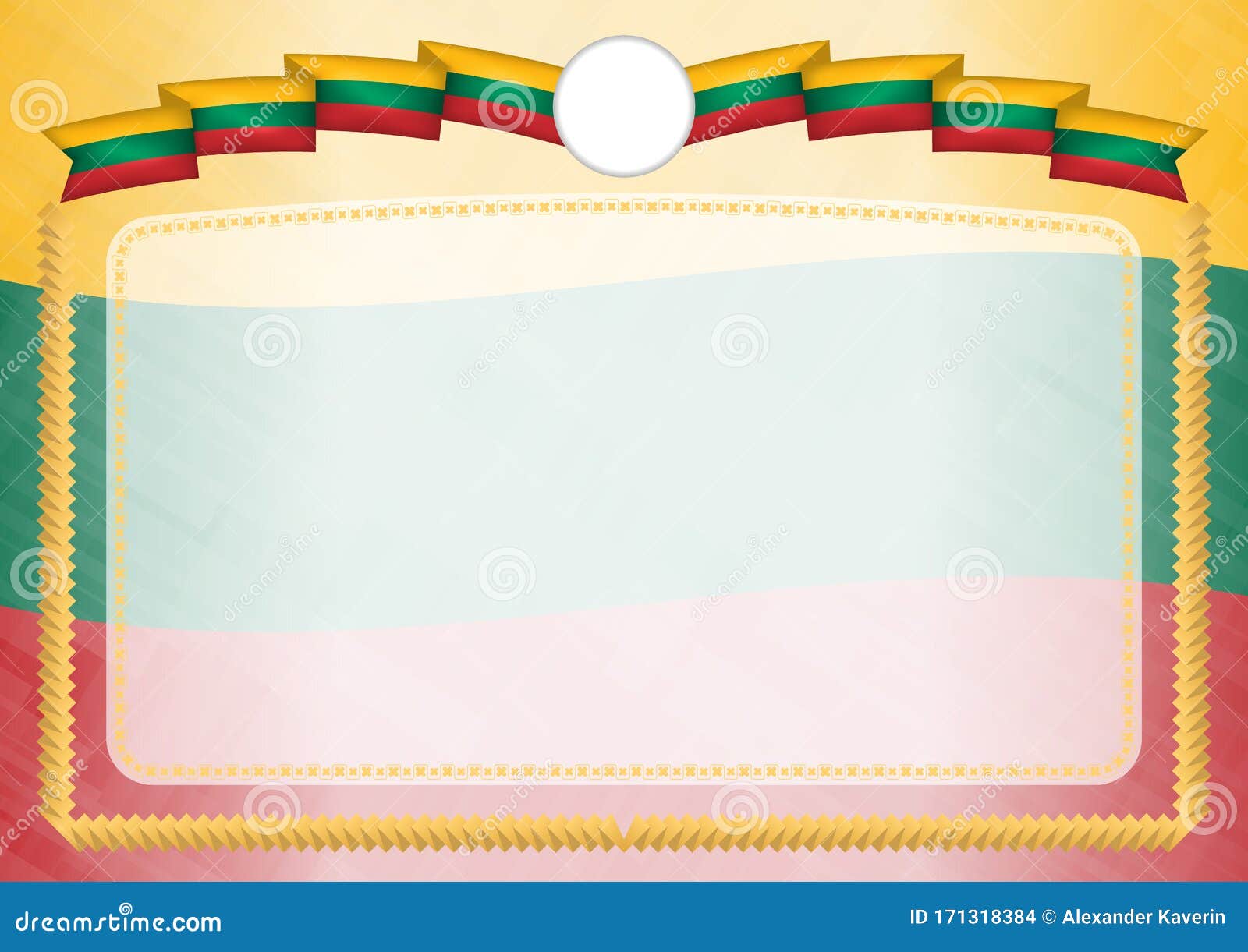 Border Made with Lithuania National Flag Stock Illustration ...