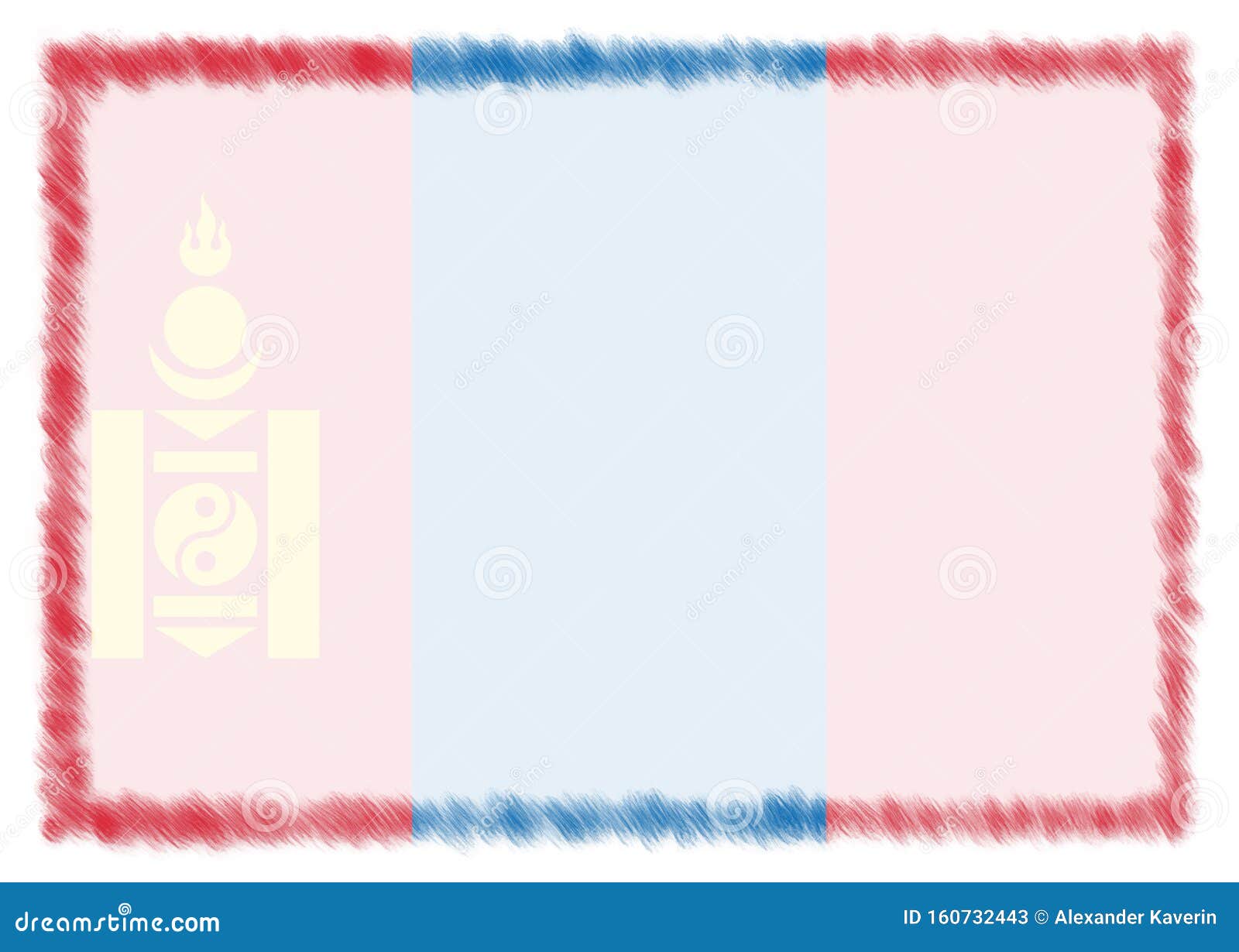 Border Made with Mongolia National Flag Stock Image - Image of event ...