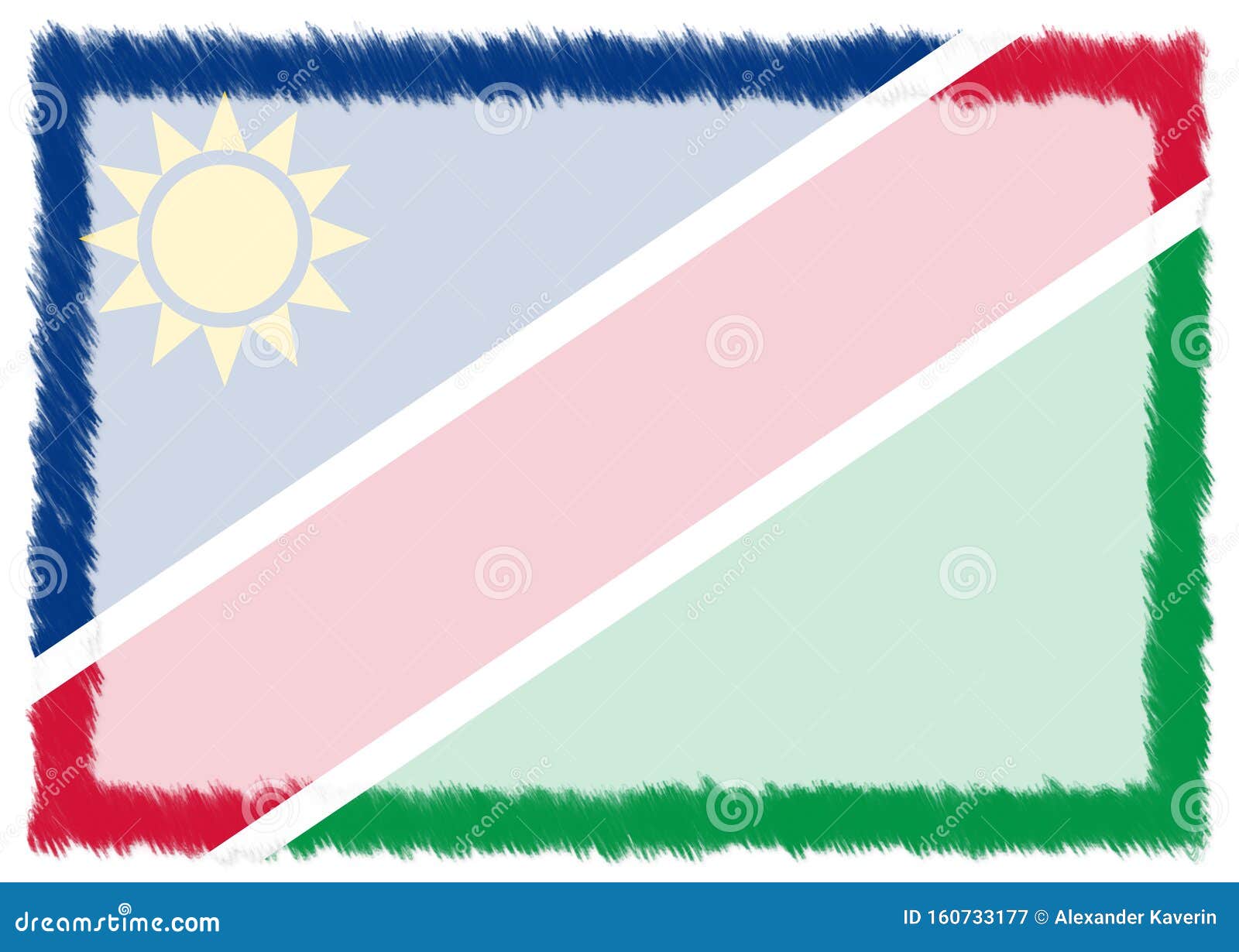 Border Made with Namibia National Flag Stock Illustration ...