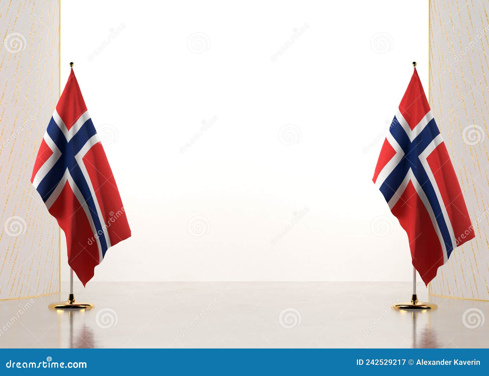 Horizontal Frame and Border with Norway Flag Stock Illustration ...