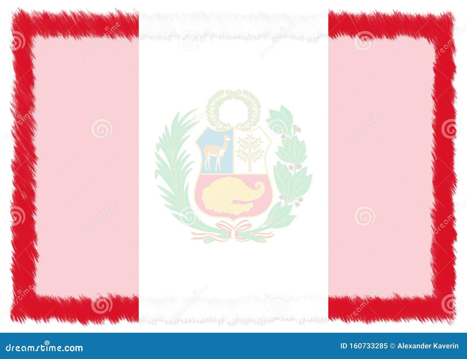 Border Made with Peru National Flag Stock Illustration - Illustration ...