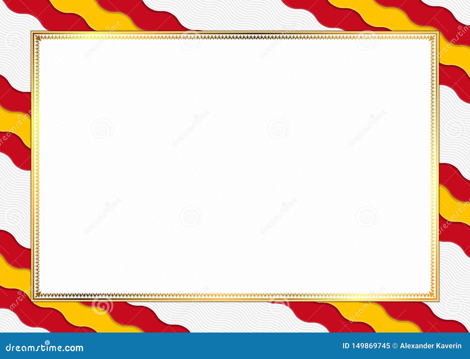 Border Made with Spain National Colors Stock Vector - Illustration of ...