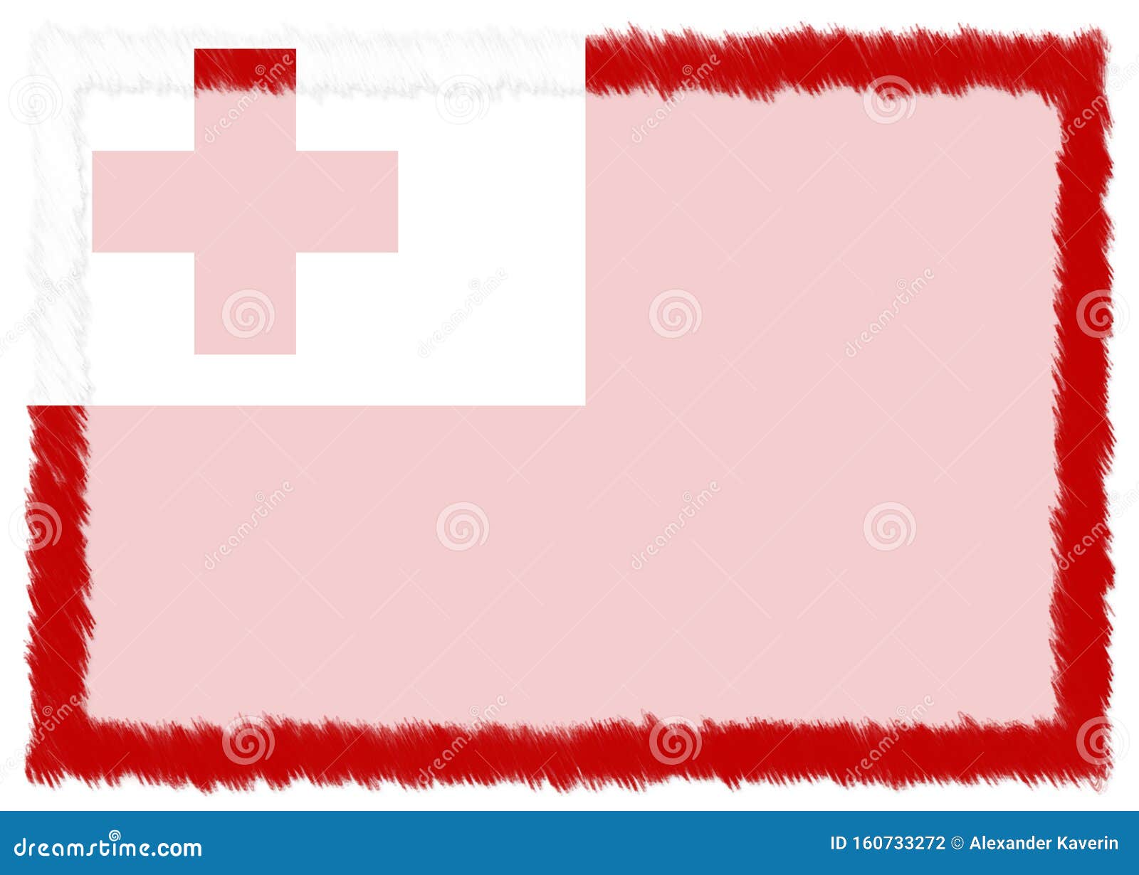 Border Made with Tonga National Flag Stock Illustration - Illustration ...