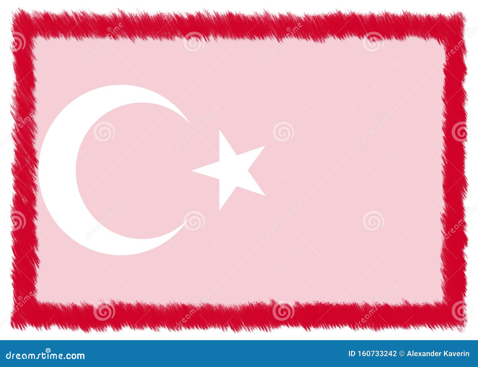 Border Made with Turkey National Flag Stock Illustration - Illustration ...