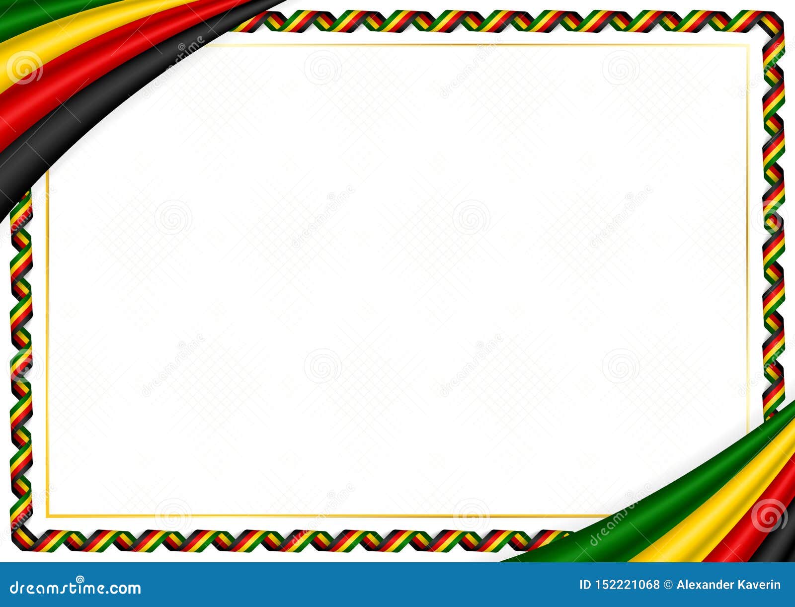 Border Made with Zimbabwe National Colors Stock Vector - Illustration ...