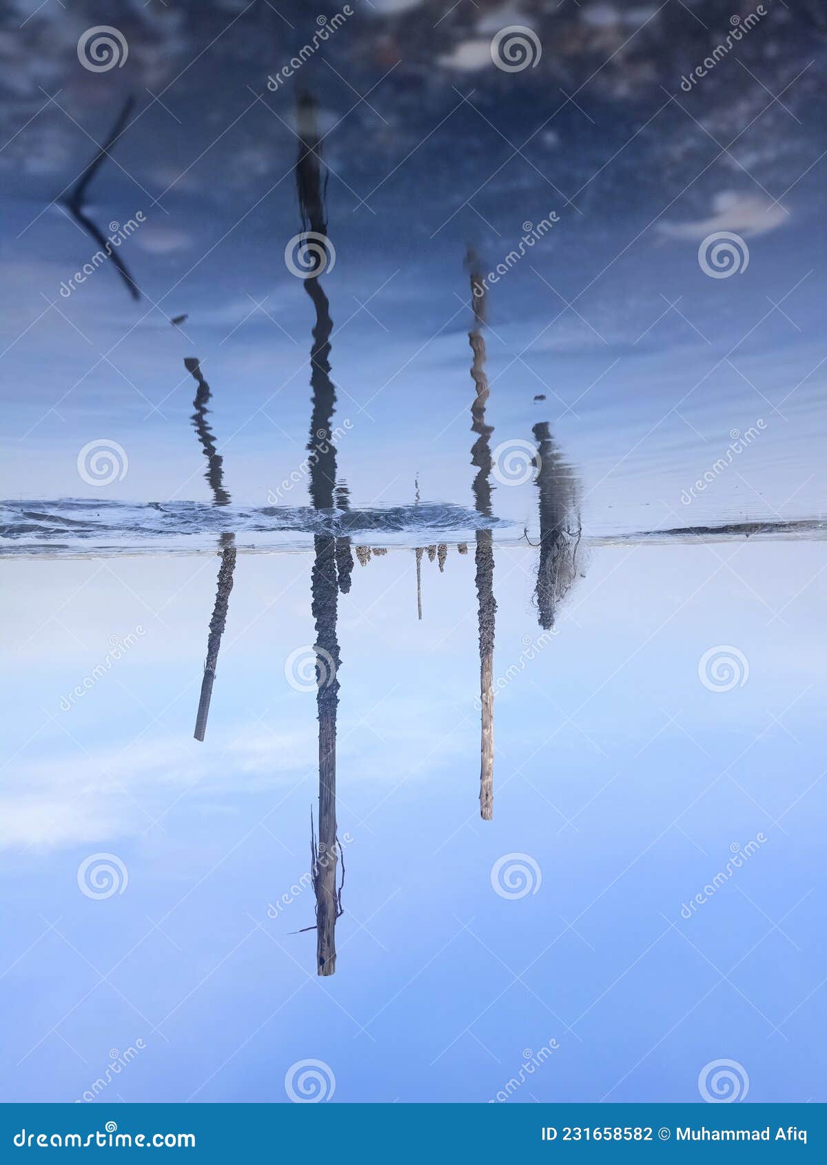 The Border between Mirror World and Real World Stock Photo - Image of ...