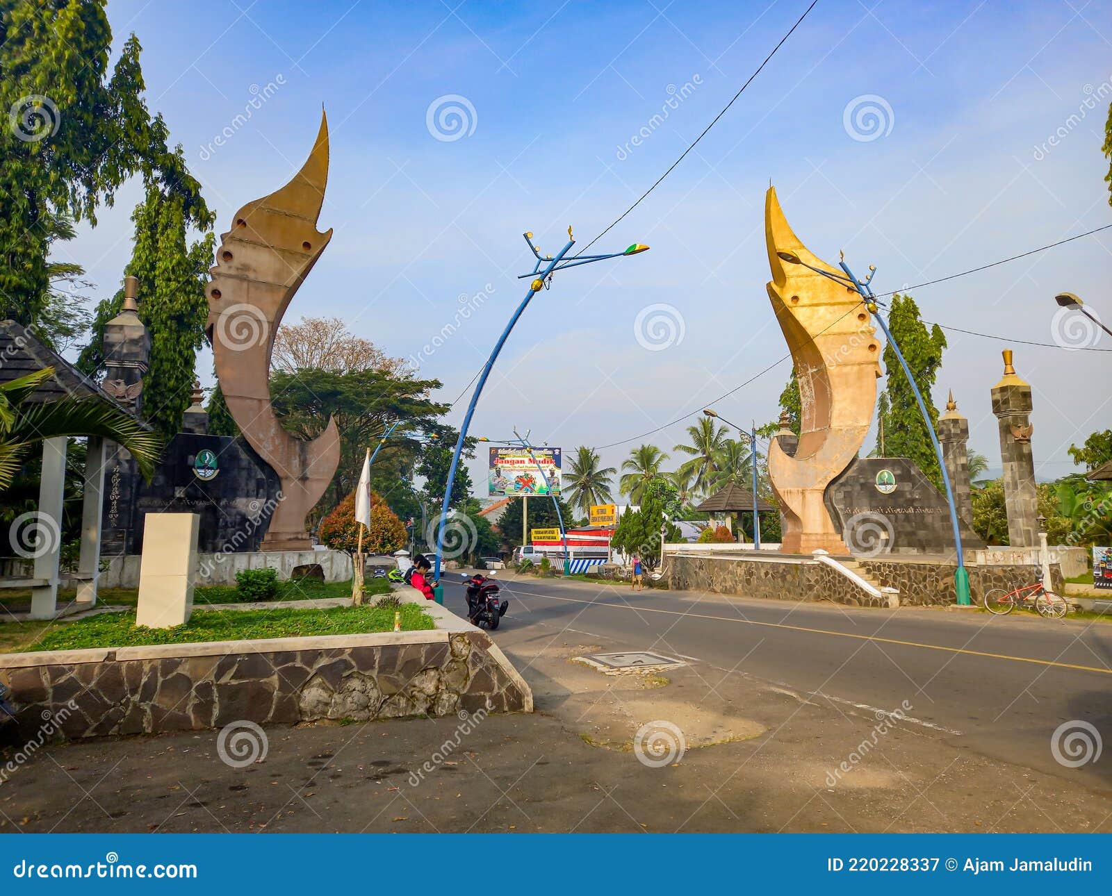 The Border Monument between West Java and Central Java Province in ...