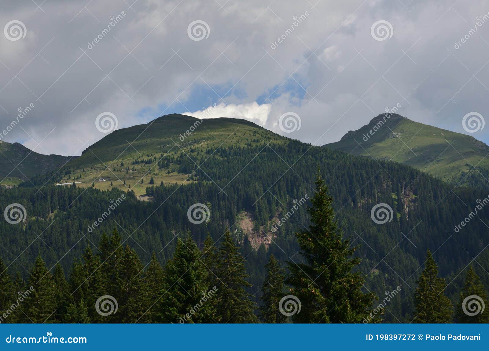 Border mountains stock photo. Image of peaks, scenery - 198397272