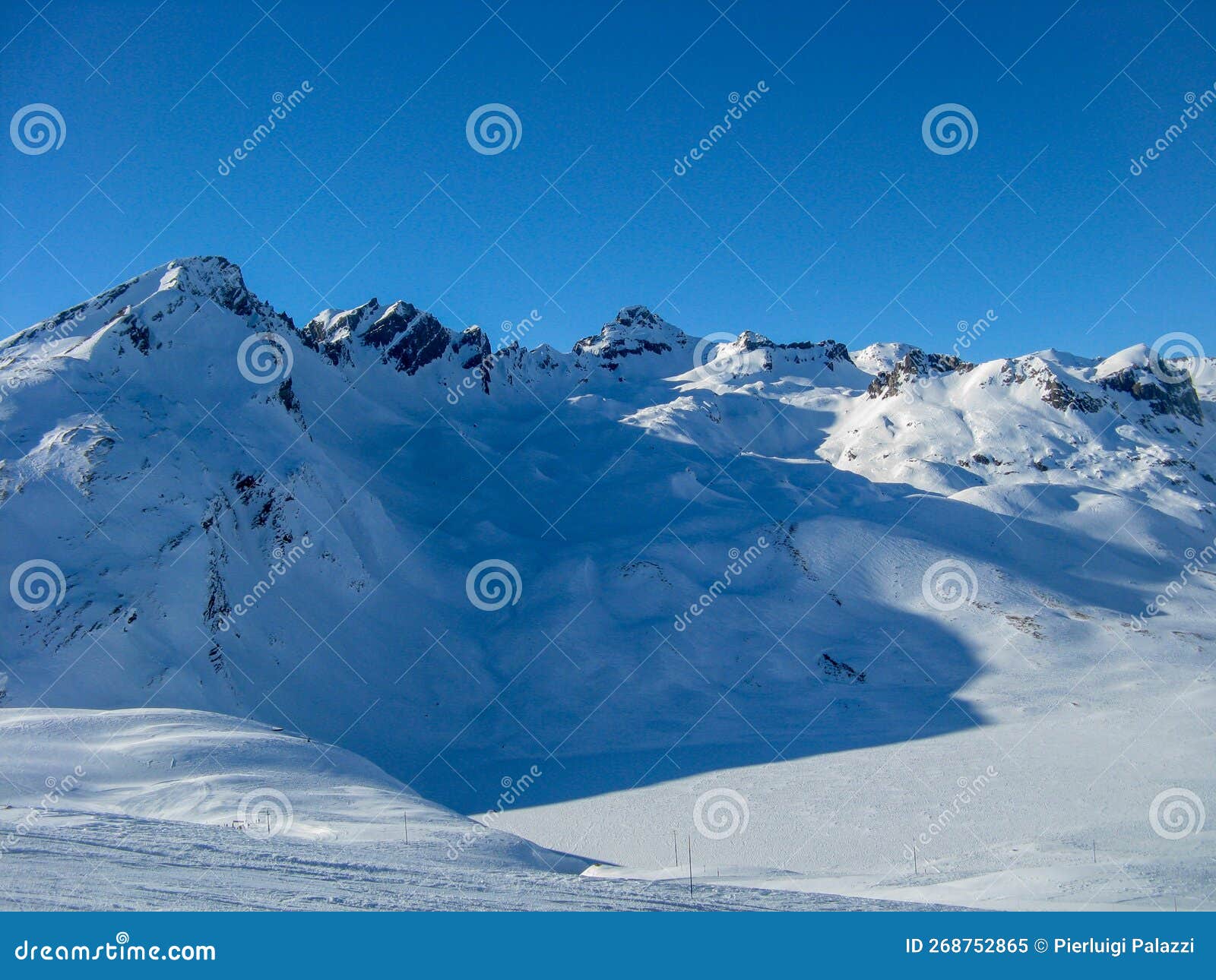 Border Mountains between Italy and France Stock Image - Image of italy ...