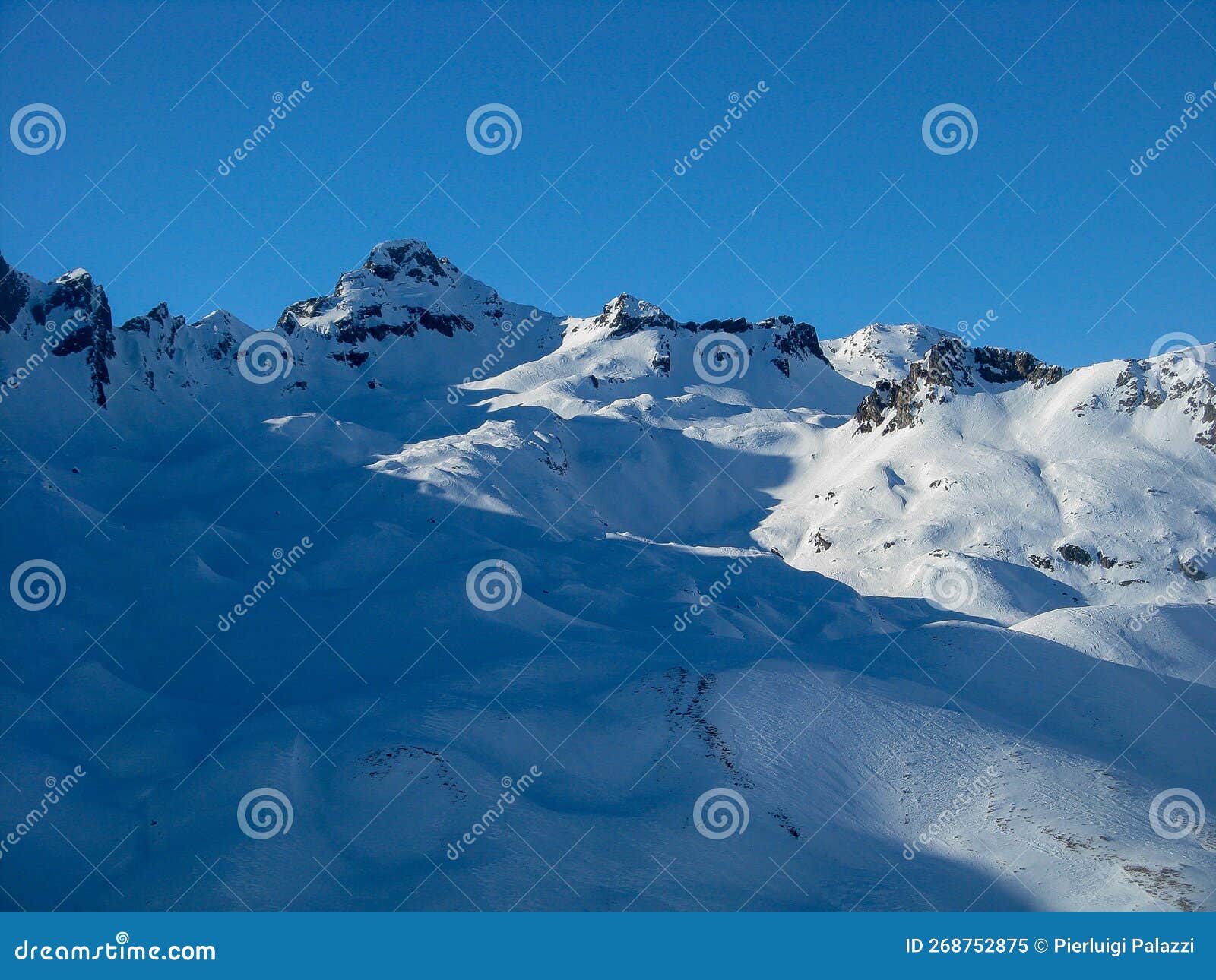 Border Mountains between Italy and France Stock Image - Image of ...