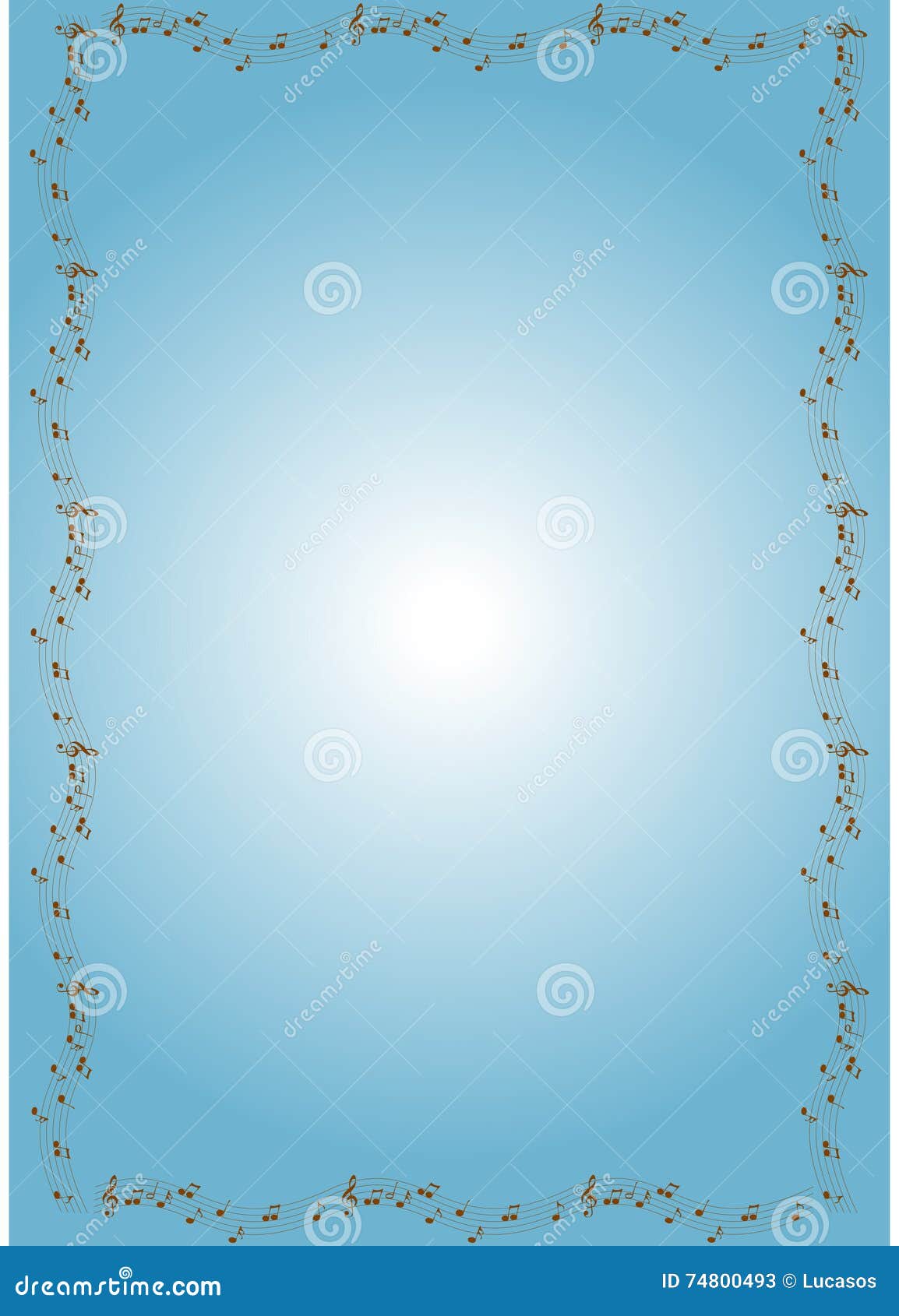 Border Musical Notes With Microphone Vector Illustration ...