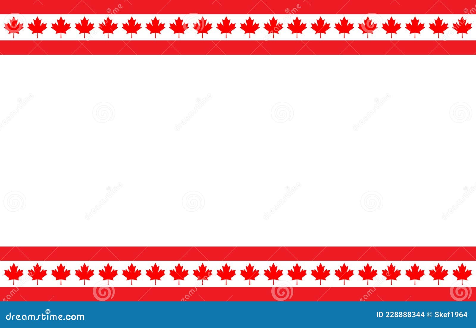 Canadian National Flag Symbols Decorative Border Divider. Stock Vector ...