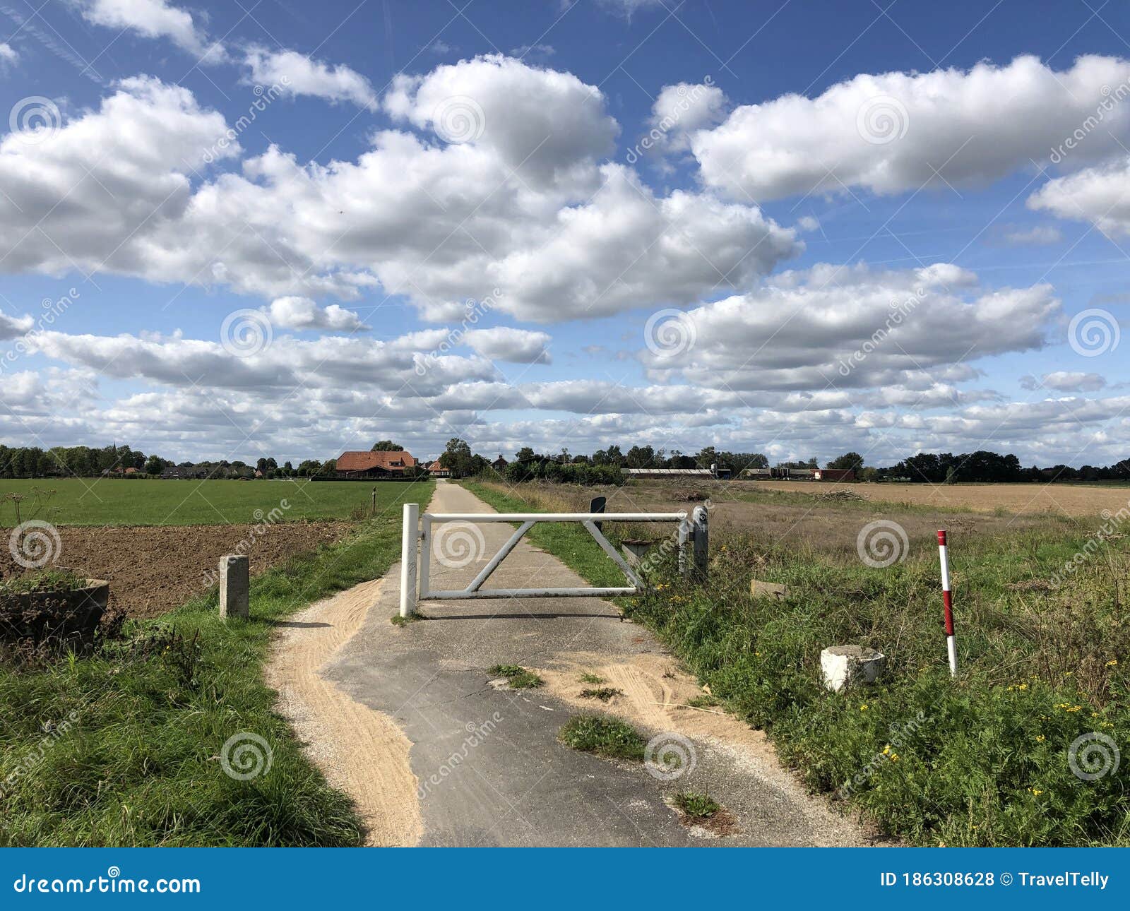 Border between the Netherlands and Germany Stock Photo - Image of sunny ...