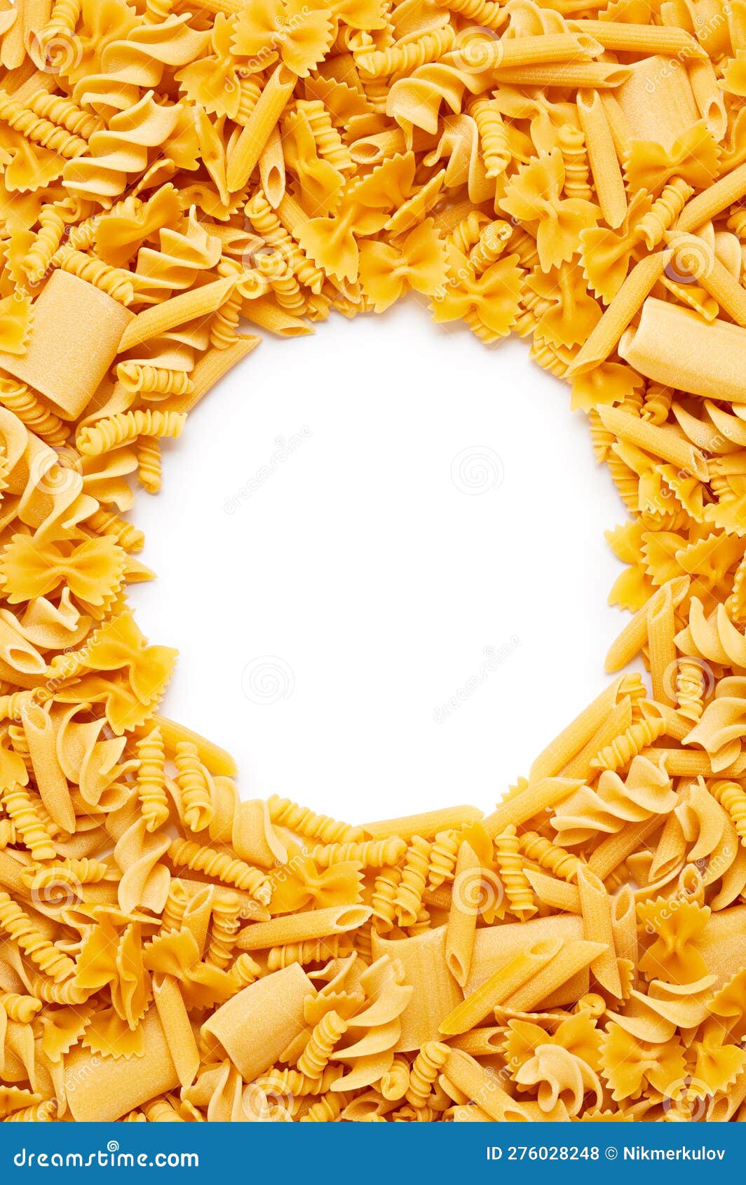 Border of Pasta Isolated on White Background Stock Photo - Image of ...