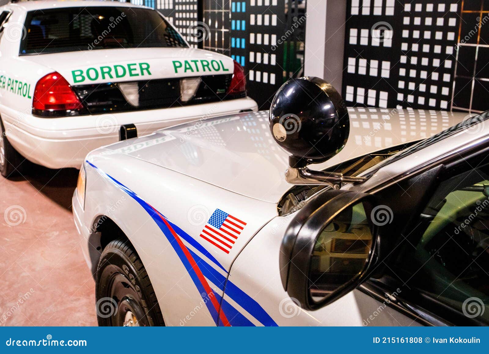 Border Patrol Car with Open Back Door for Arrested Immigrants Editorial ...