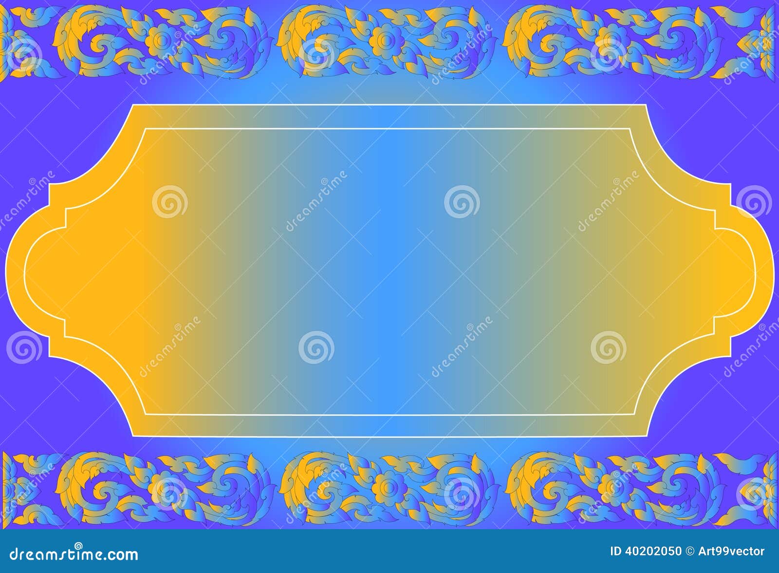 Border Pattern Thai and Corner Stock Illustration - Illustration of ...