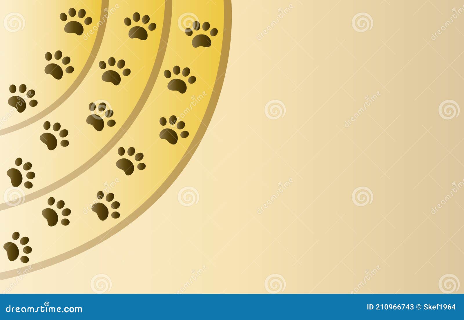 Paw Prints Animals Pets Dog Cat Corner Border Design Template Cartoon ...