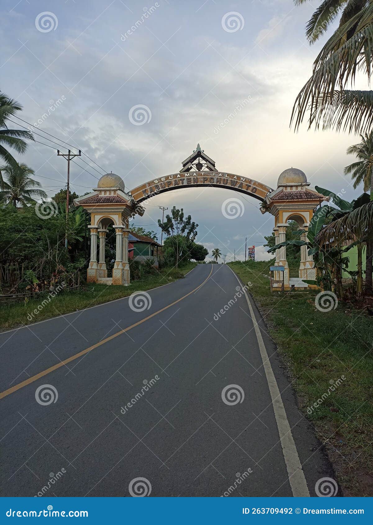 The Border of Pohuwato District and Boalemo District Stock Photo ...