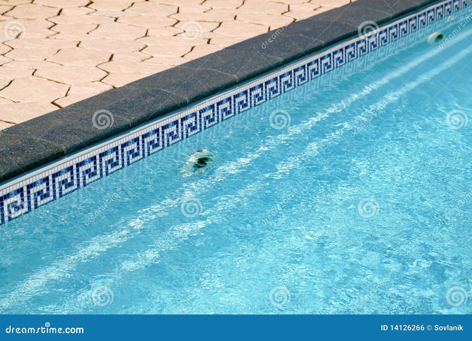 Border between Pool and Sidewalk Stock Photo - Image of border, blue ...