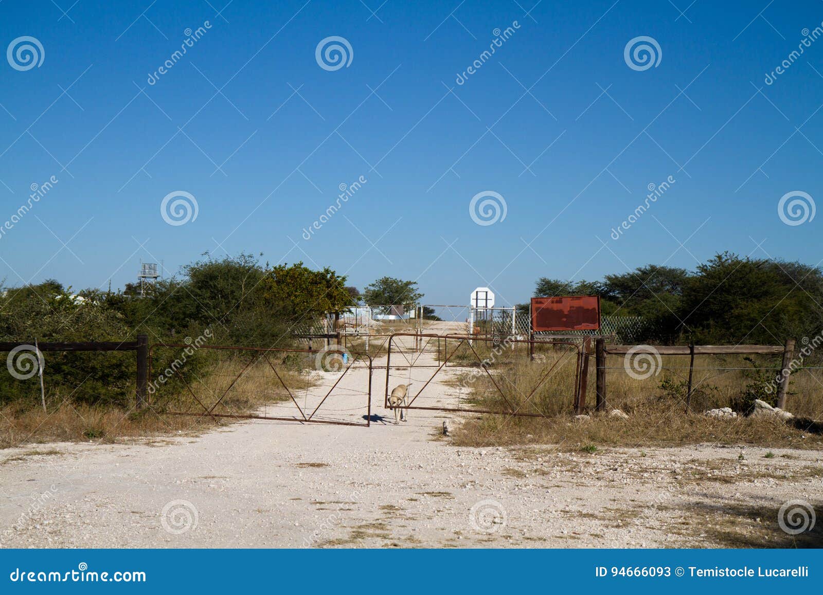 Border post in botswana stock image. Image of border - 94666093