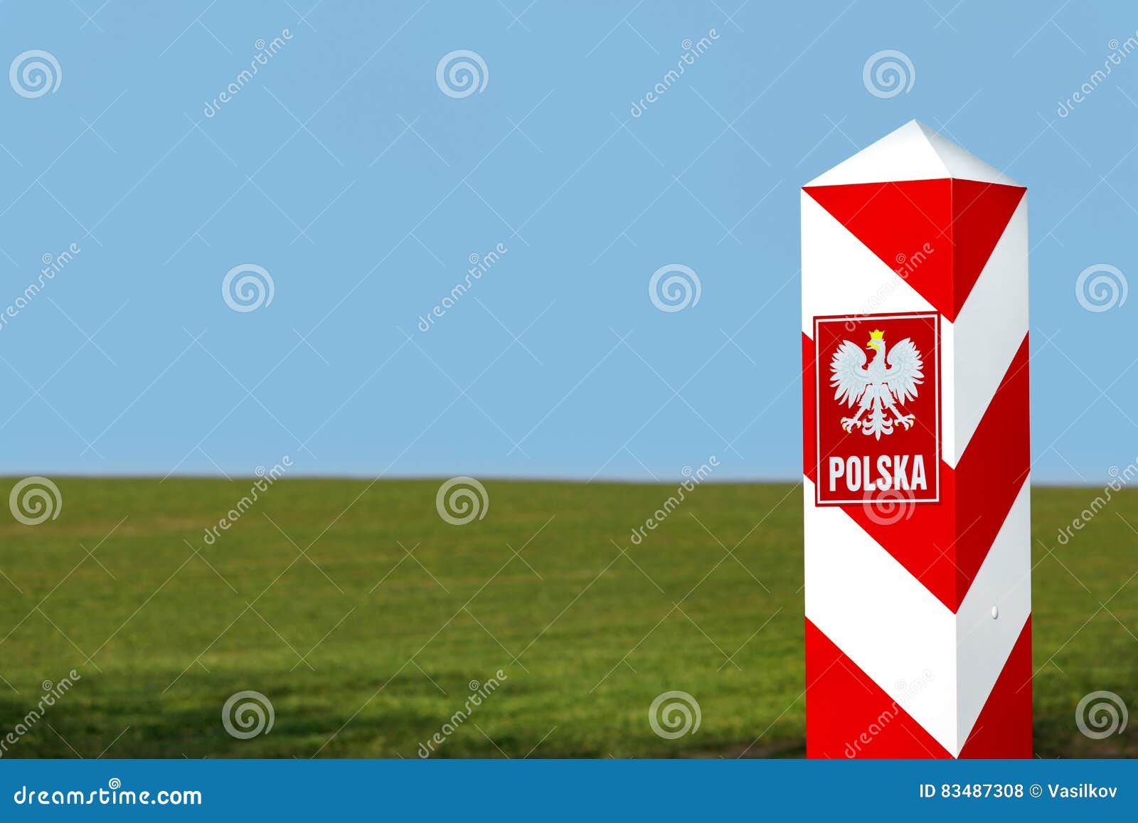 Border Post and Emblem of the Polish Stock Photo - Image of officer ...