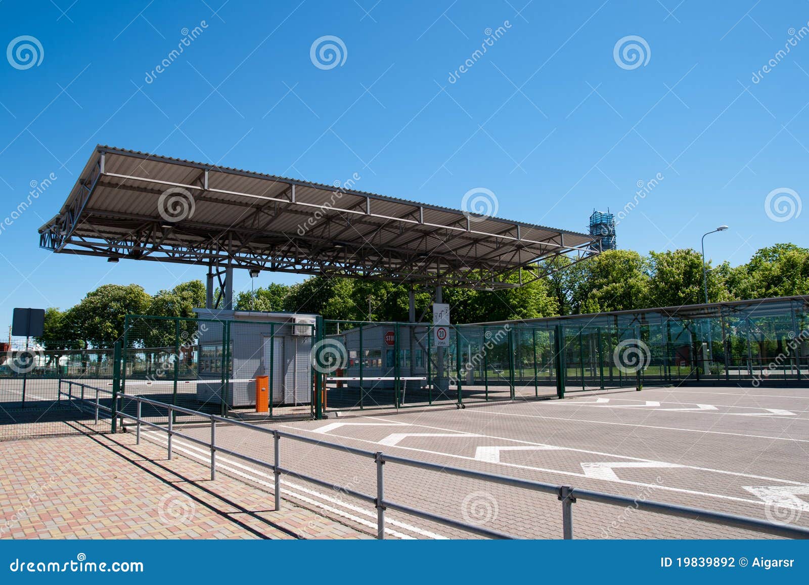 Border Post in the Ferry Terminal Entrance Stock Photo - Image of ...