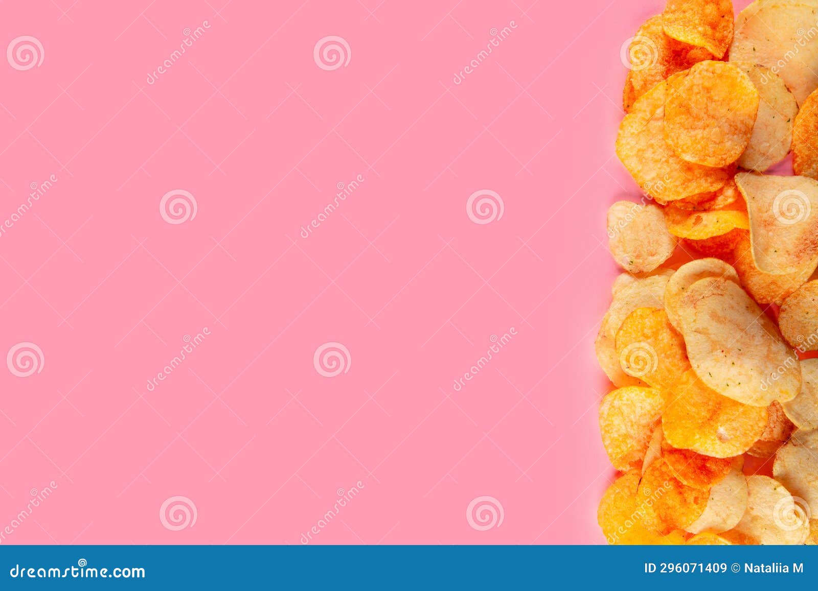 Border of potato chips stock image. Image of junk, frame - 296071409
