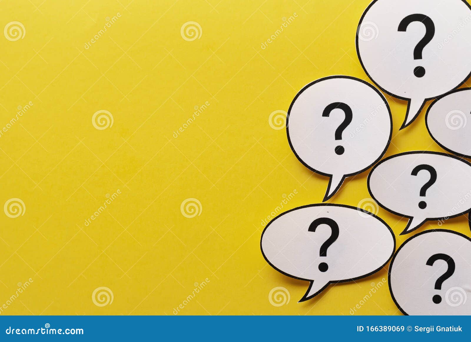Border of Question Marks in Speech Bubbles Stock Image - Image of ...