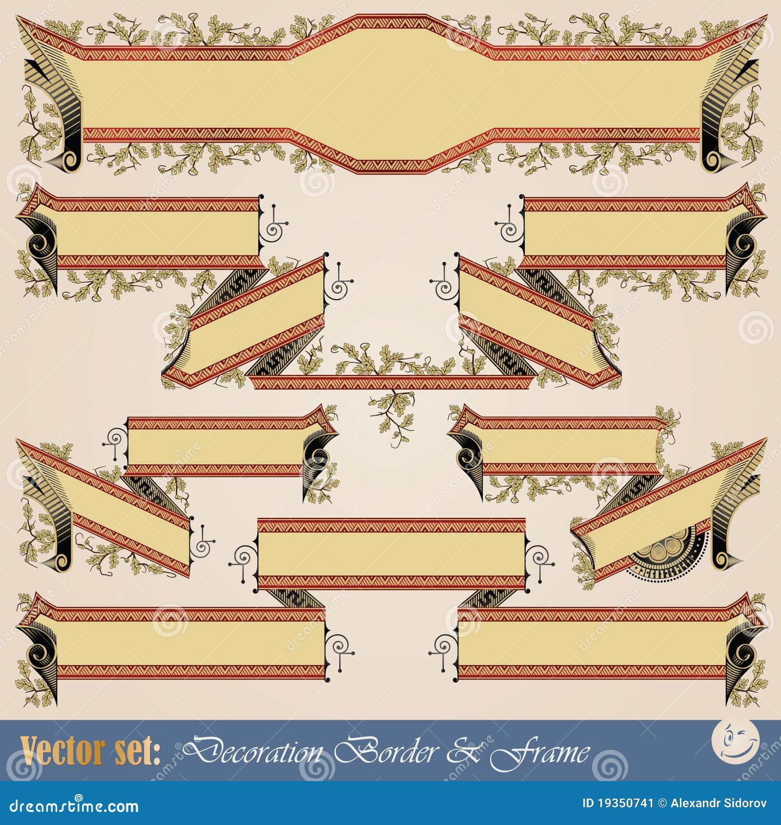 Border ribbon stock vector. Illustration of outline, pattern - 19350741