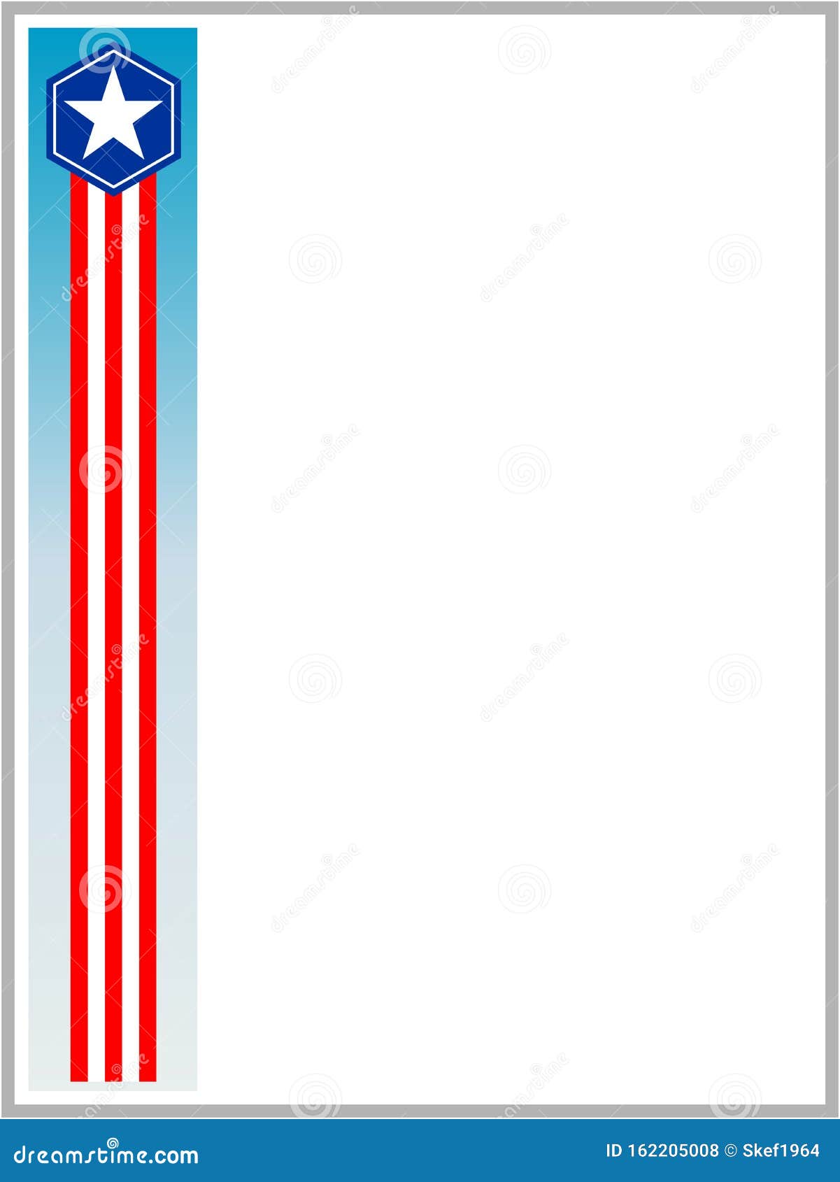 American Flag Border with Ribbon Symbolism US Stock Vector ...