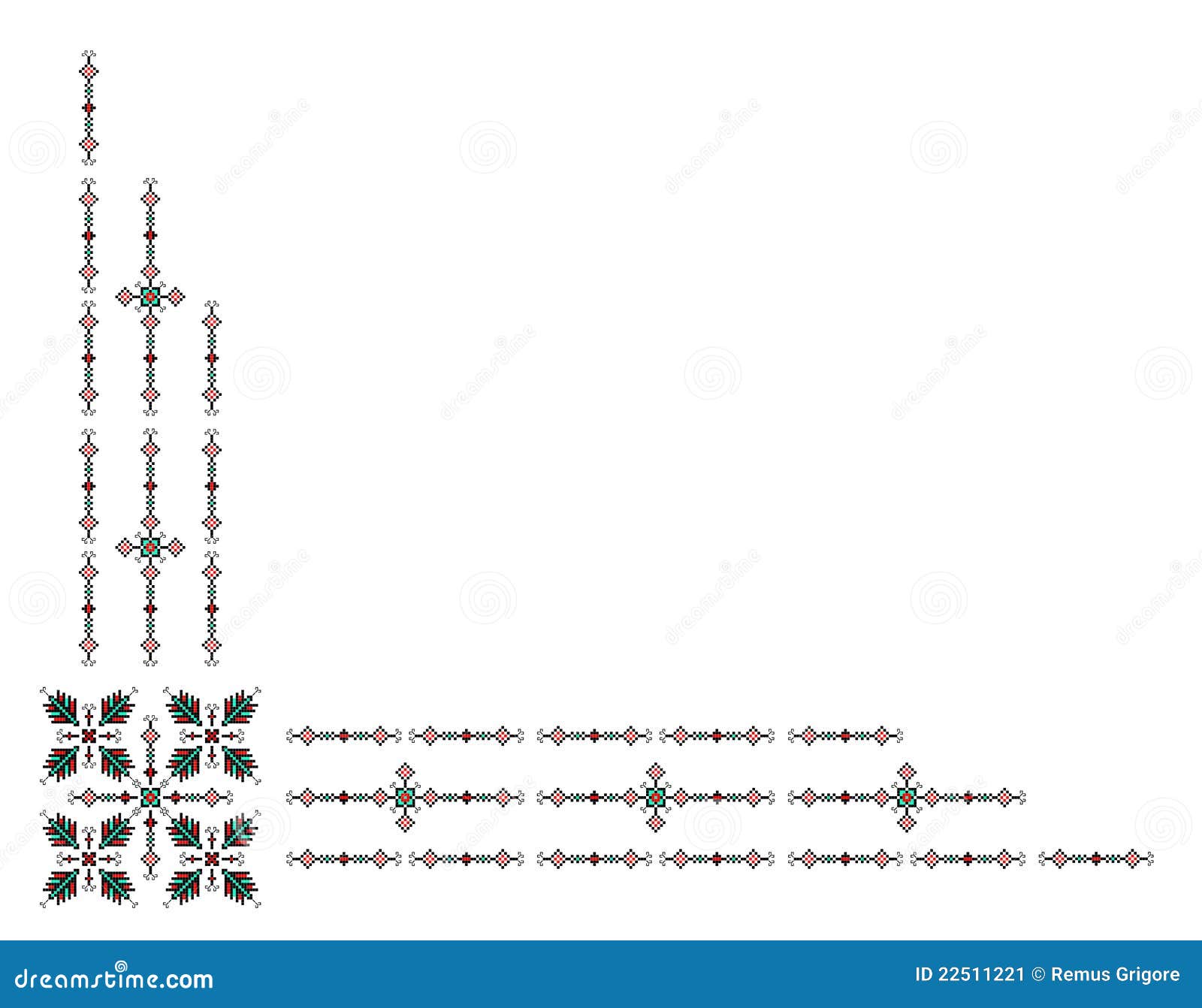 Border with Romanian Traditional Theme Stock Illustration ...