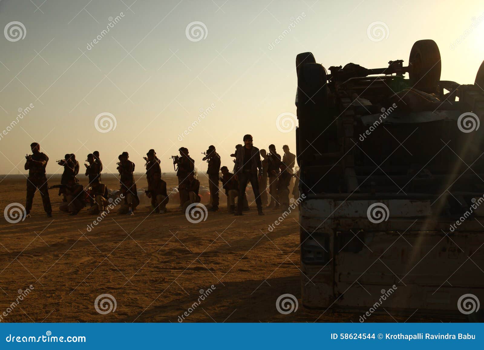 Border Security Force in Desert Editorial Stock Image - Image of black ...