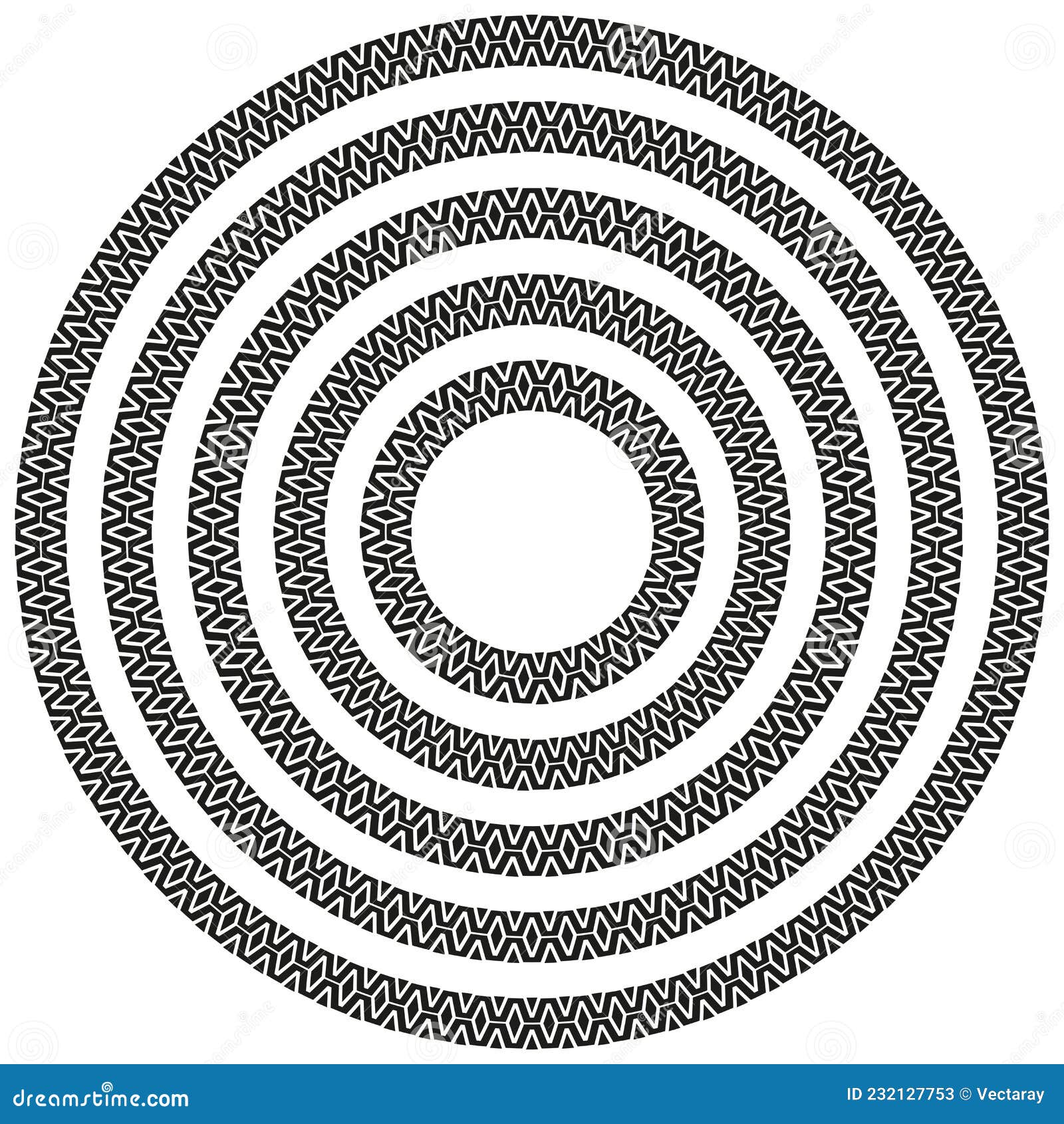 African or Mexican Aztec Round Circular Border Frame in a Range of ...