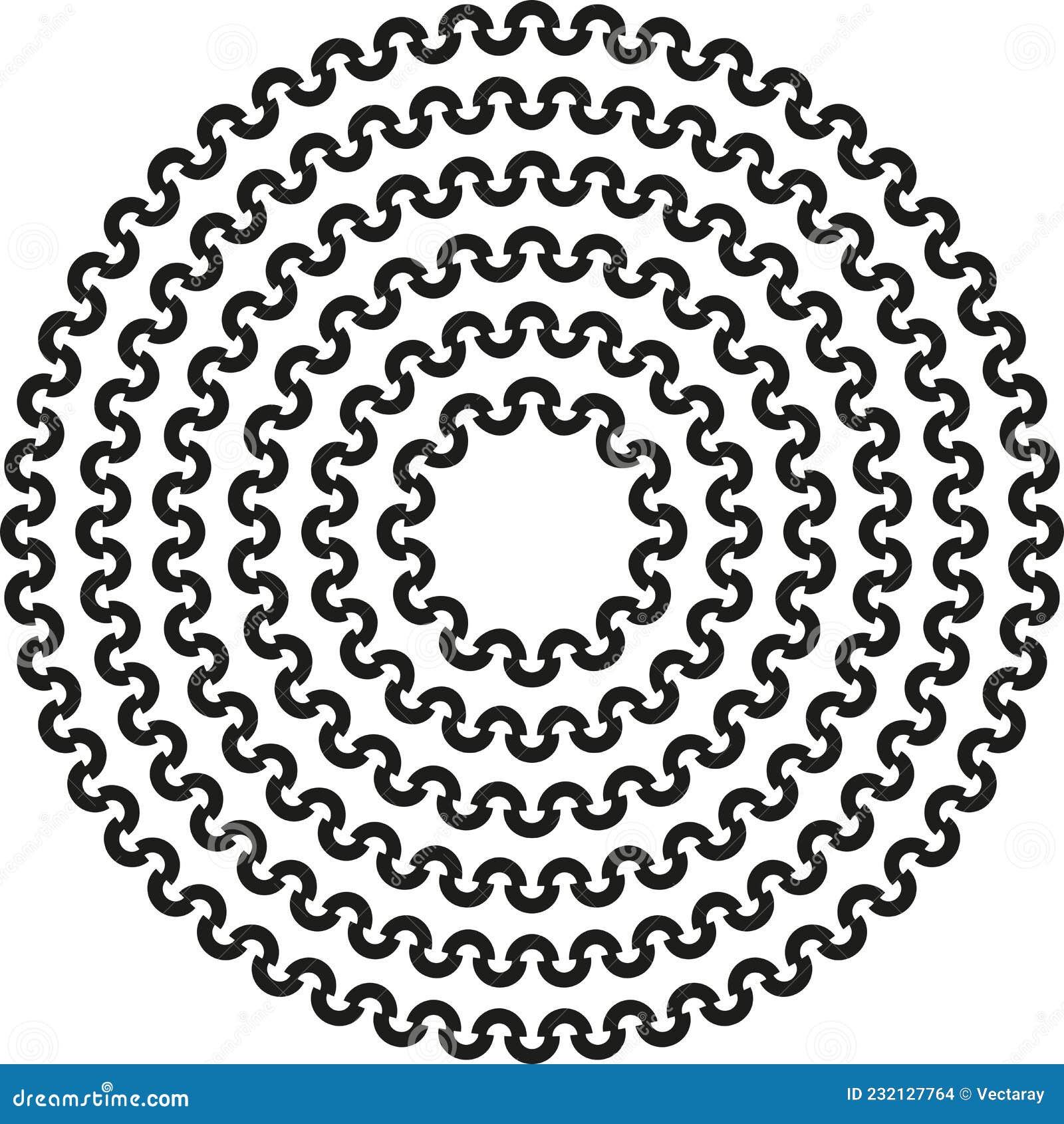 Round Circular Half Circle Pattern Border Frame in a Range of Sizes ...