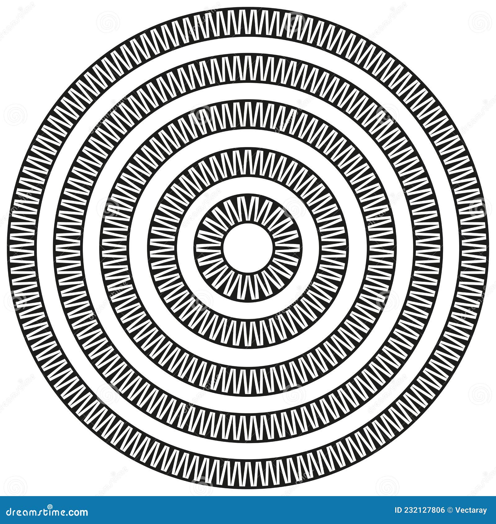 African or Mexican Aztec Round Circular Border Frame in a Range of ...