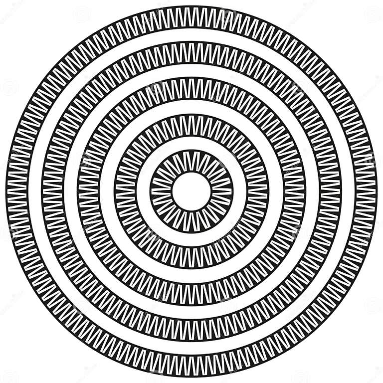 African or Mexican Aztec Round Circular Border Frame in a Range of ...