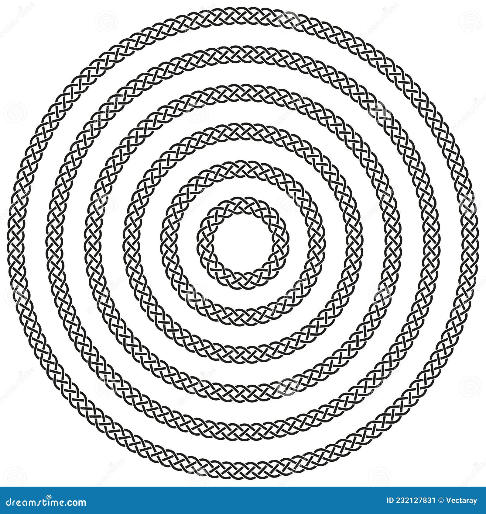 Celtic Knotwork Round Circular Border Frame in a Range of Sizes. Stock ...