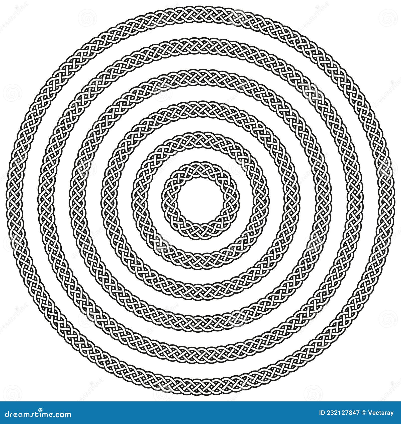 Celtic Knotwork Round Circular Border Frame in a Range of Sizes. Stock ...