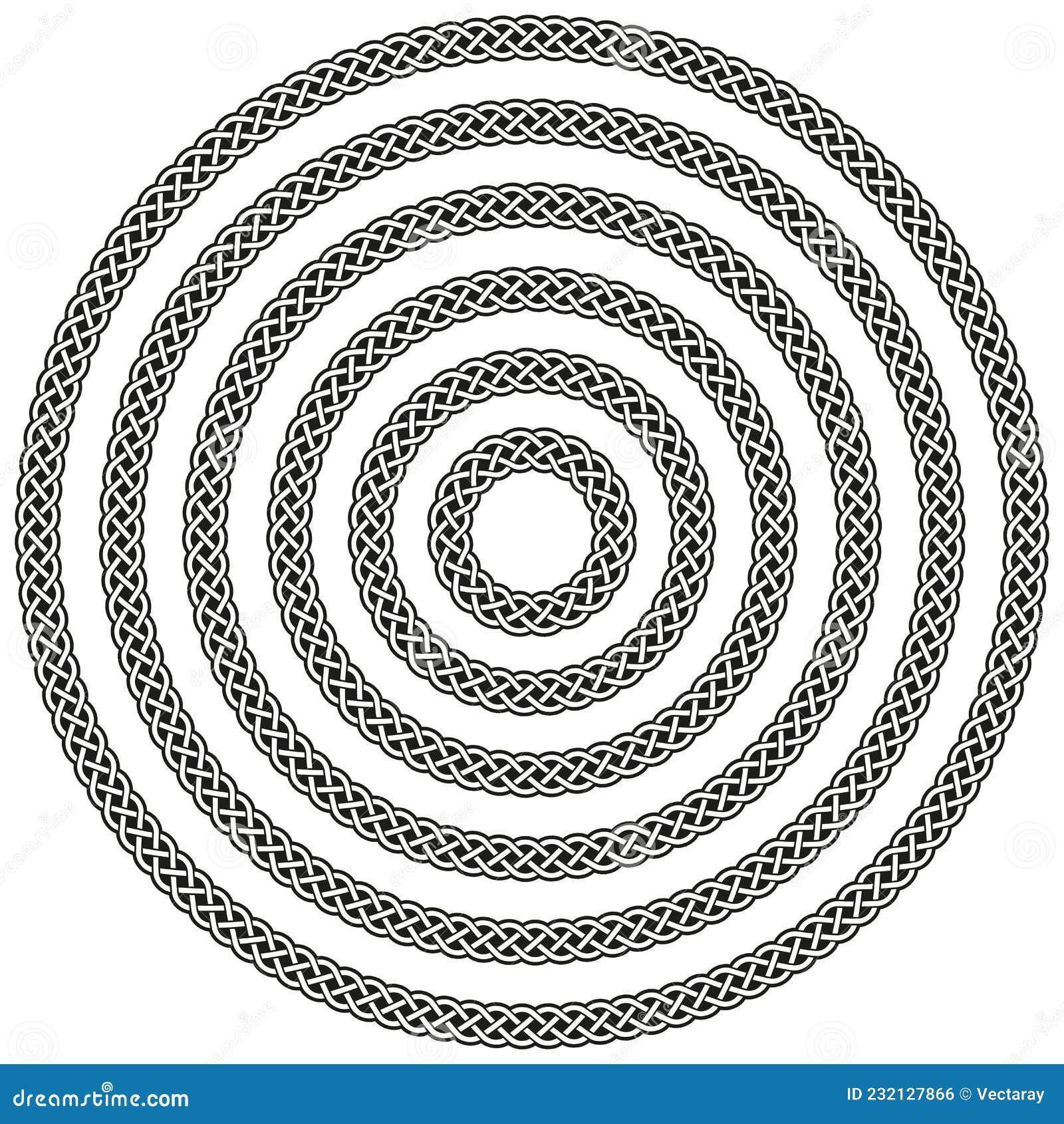 Celtic Knotwork Round Circular Border Frame in a Range of Sizes. Stock ...