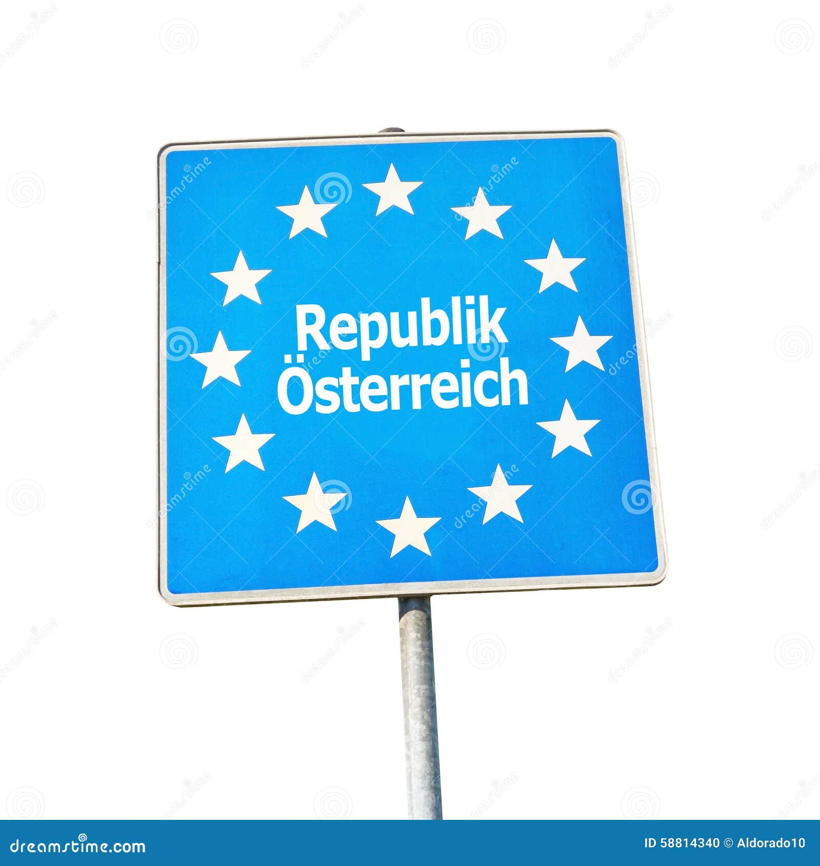 Border Sign of Austria, Europe Stock Photo - Image of federal, street ...