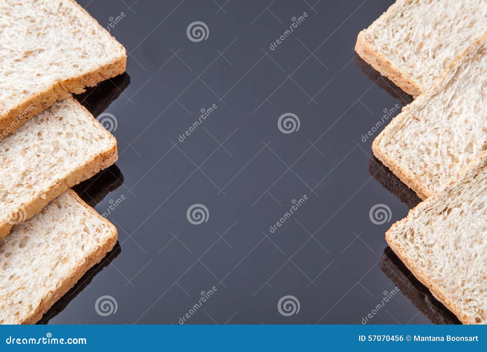 Border of Slice Whole Wheat Bread Stock Photo - Image of meal, cereal ...