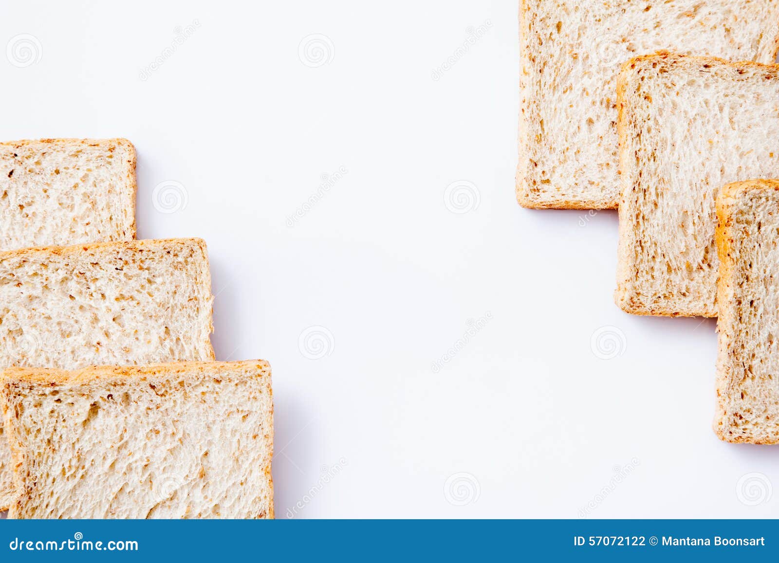 Border of Slice Whole Wheat Bread Stock Photo - Image of snack, tasty ...