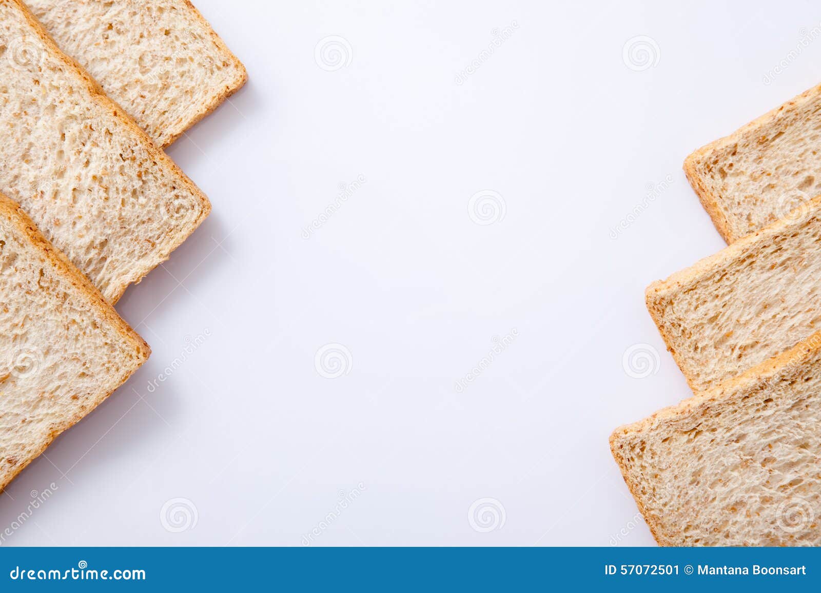 Border of Slice Whole Wheat Bread Stock Image - Image of background ...