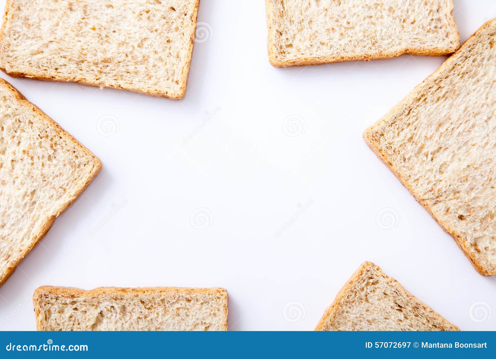 Border of Slice Whole Wheat Bread Stock Image - Image of border, wheat ...
