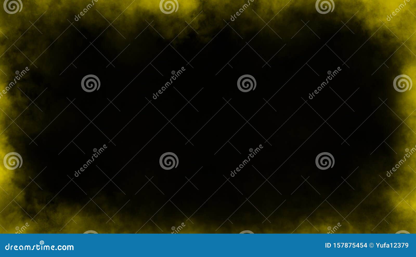 Border Smoke Texture. Design Element. Yellow Frame Line Ornament ...