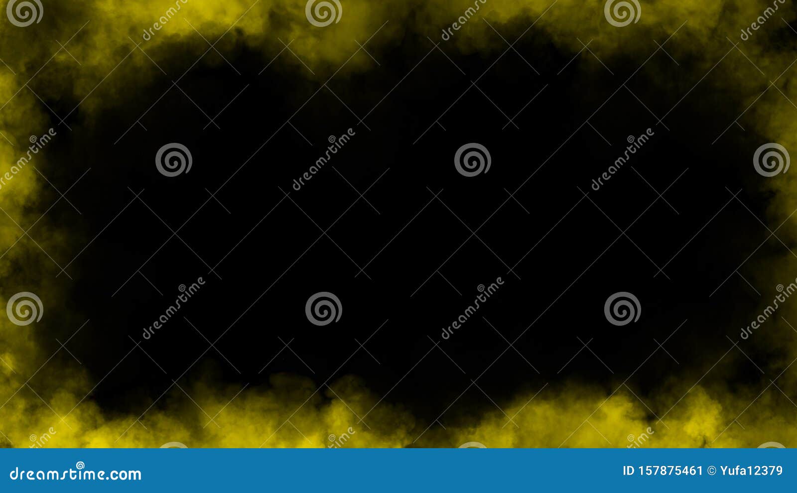 Border Smoke Texture. Design Element. Yellow Frame Line Ornament ...